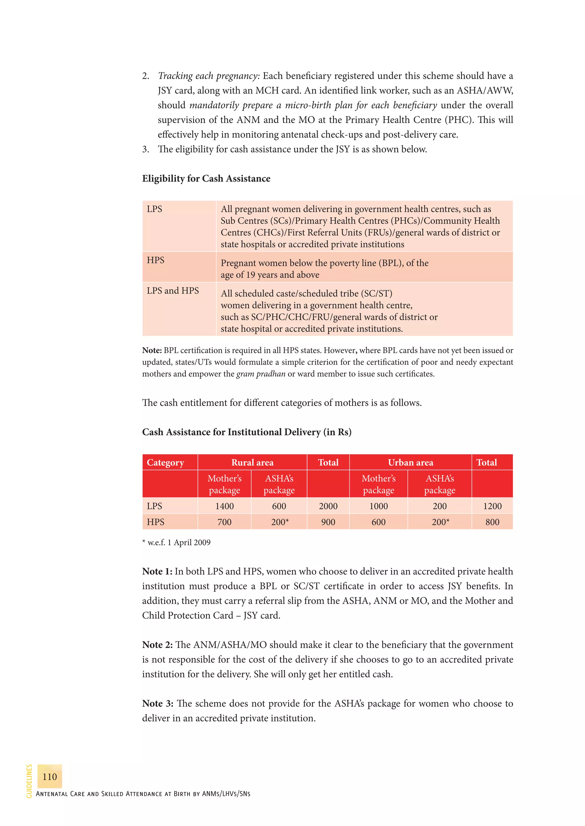 Guidelines for antenatal care and skilled attendance at birth by ANMs ...