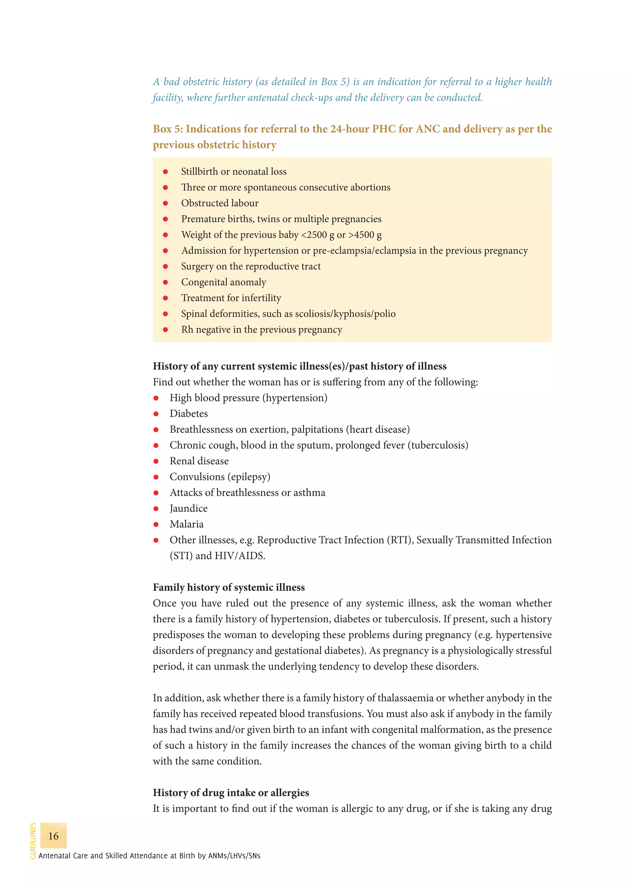 Guidelines for antenatal care and skilled attendance at birth by ANMs ...