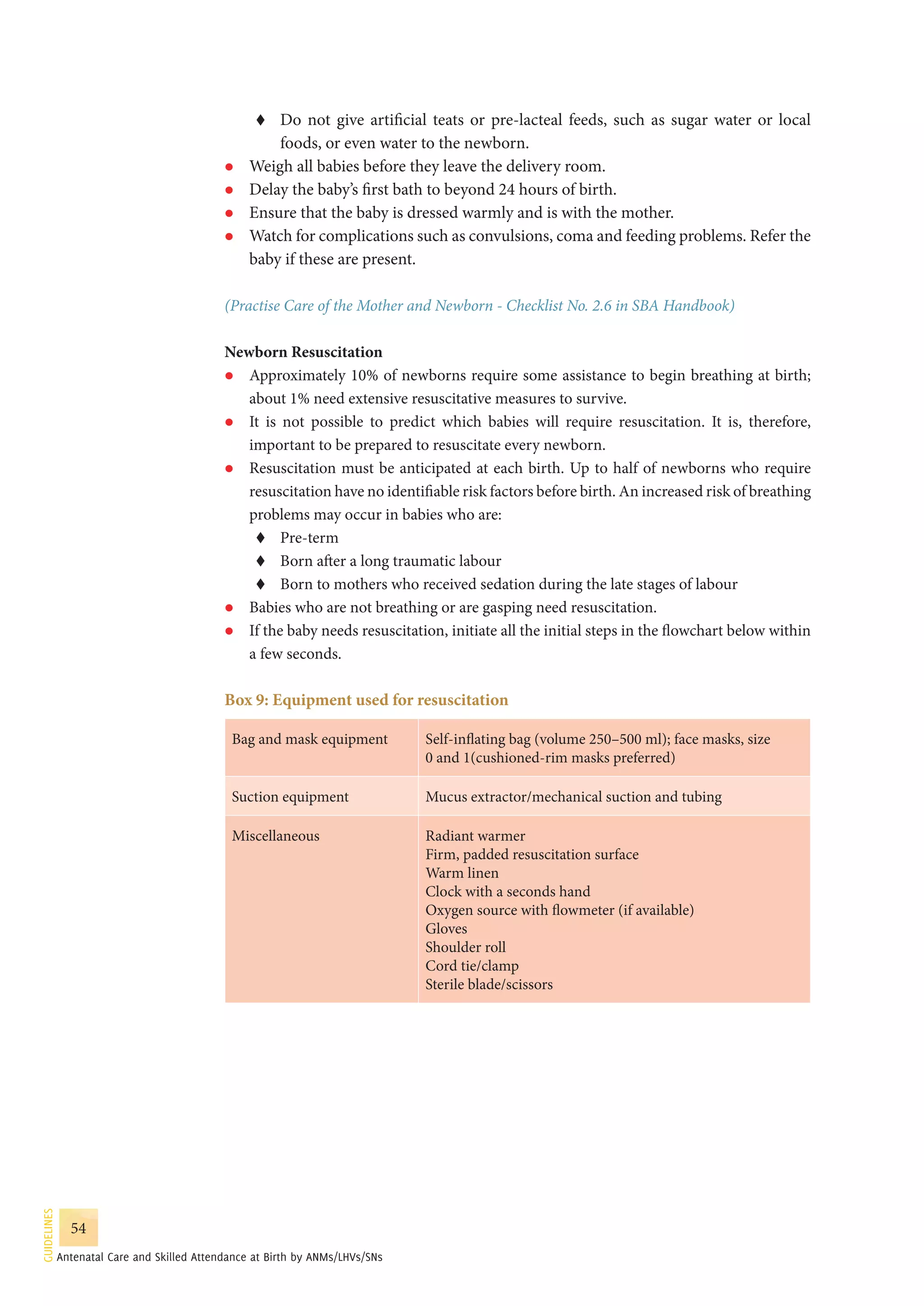 Guidelines for antenatal care and skilled attendance at birth by ANMs ...