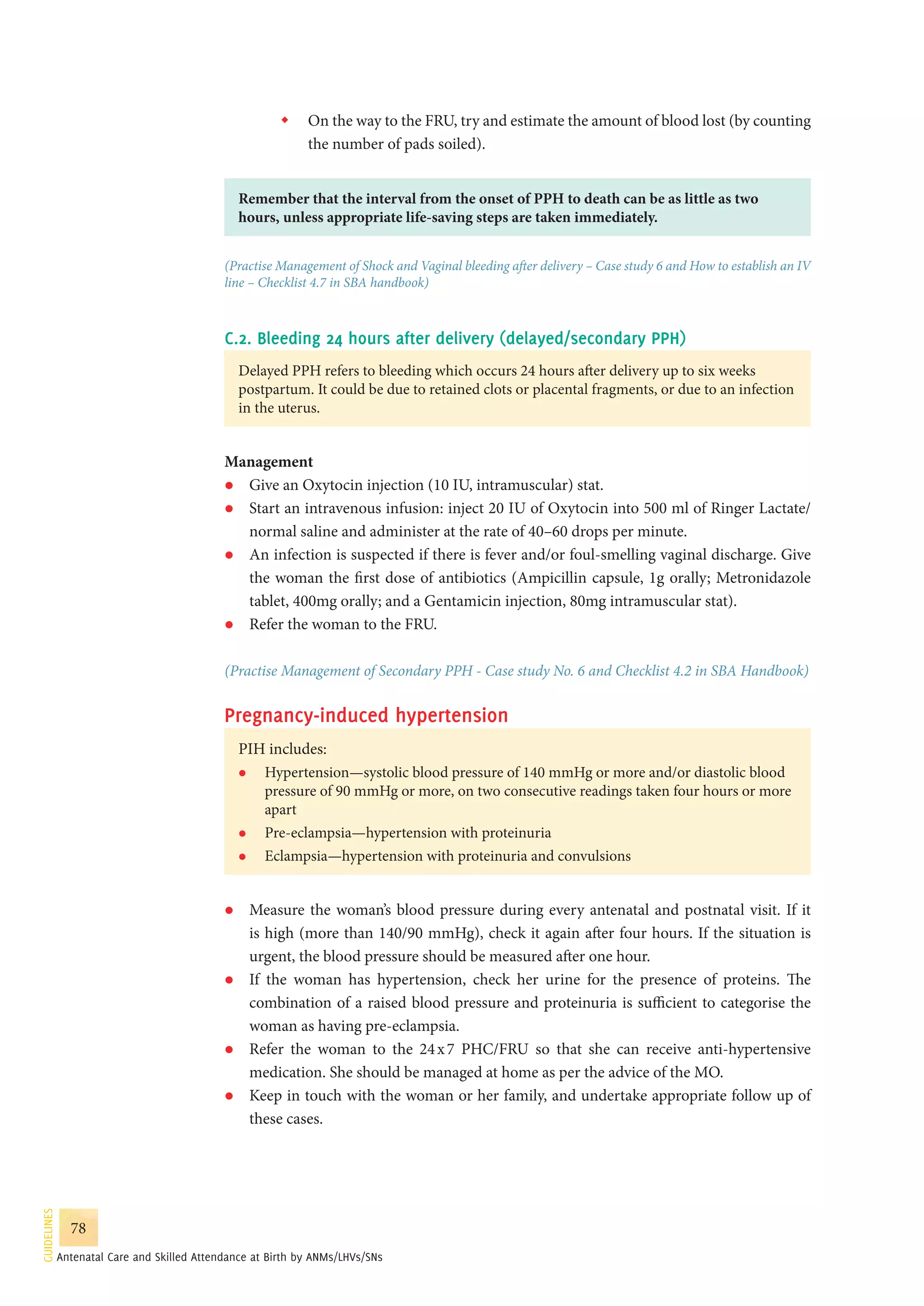 Guidelines for antenatal care and skilled attendance at birth by ANMs ...