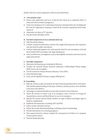 Guidelines for antenatal care and skilled attendance at birth by ANMs ...