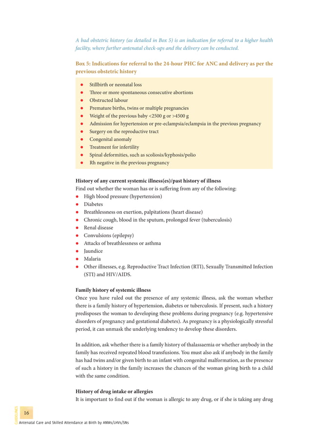 Guidelines for antenatal care and skilled attendance at birth by ANMs/LHVs/SNs | PDF