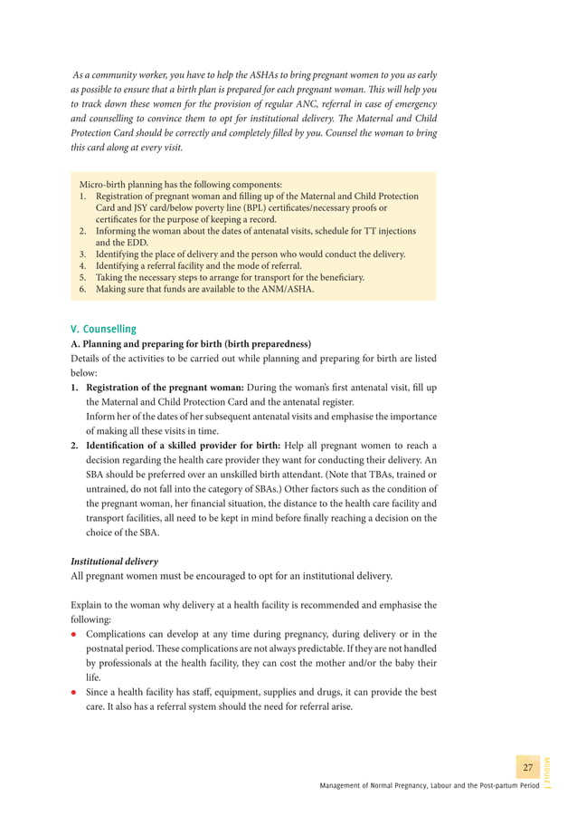 Guidelines for antenatal care and skilled attendance at birth by ANMs/LHVs/SNs | PDF
