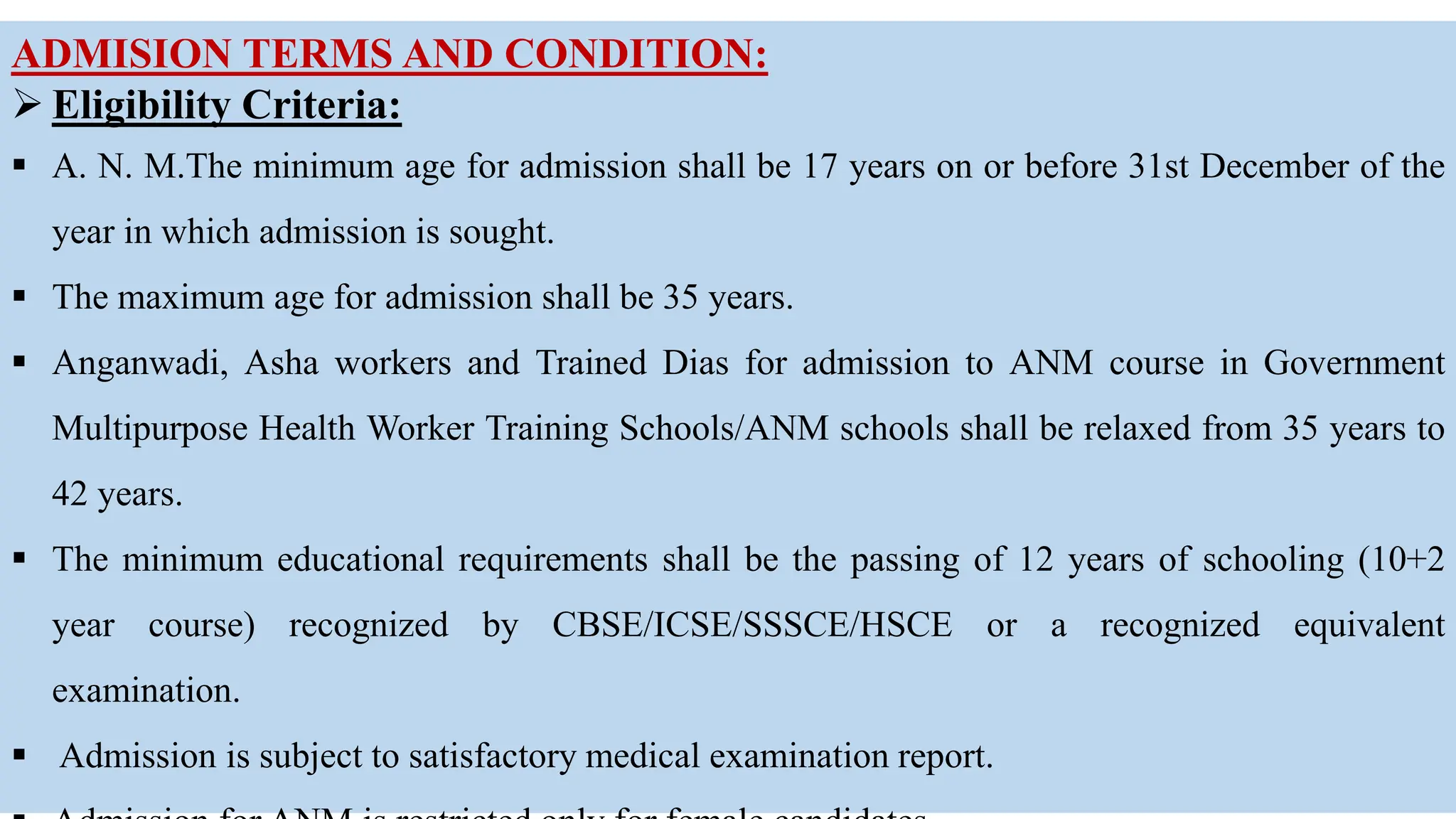 Nursing education programmes (ANM Course) | PPTX