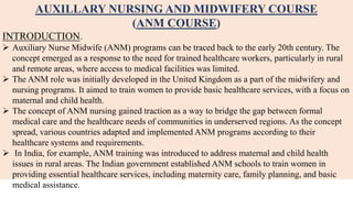 Nursing education programmes (ANM Course) | PPTX