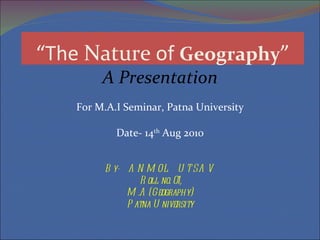 Nature of Geography | PPT