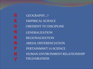 Nature of Geography | PPT