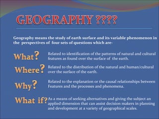 Nature of Geography | PPT