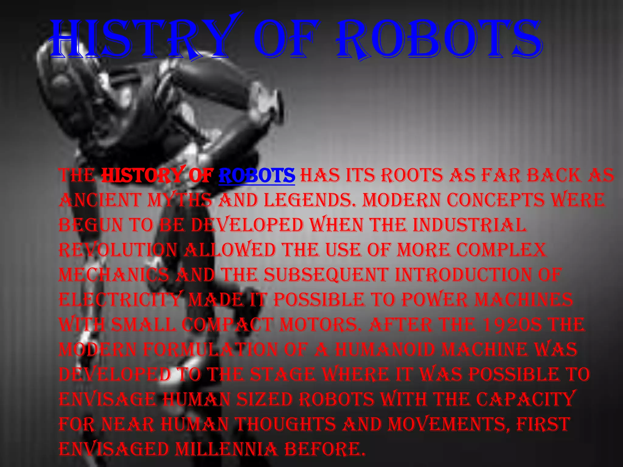 ROBOTICS AND ITS APPLICATIONS | PPTX