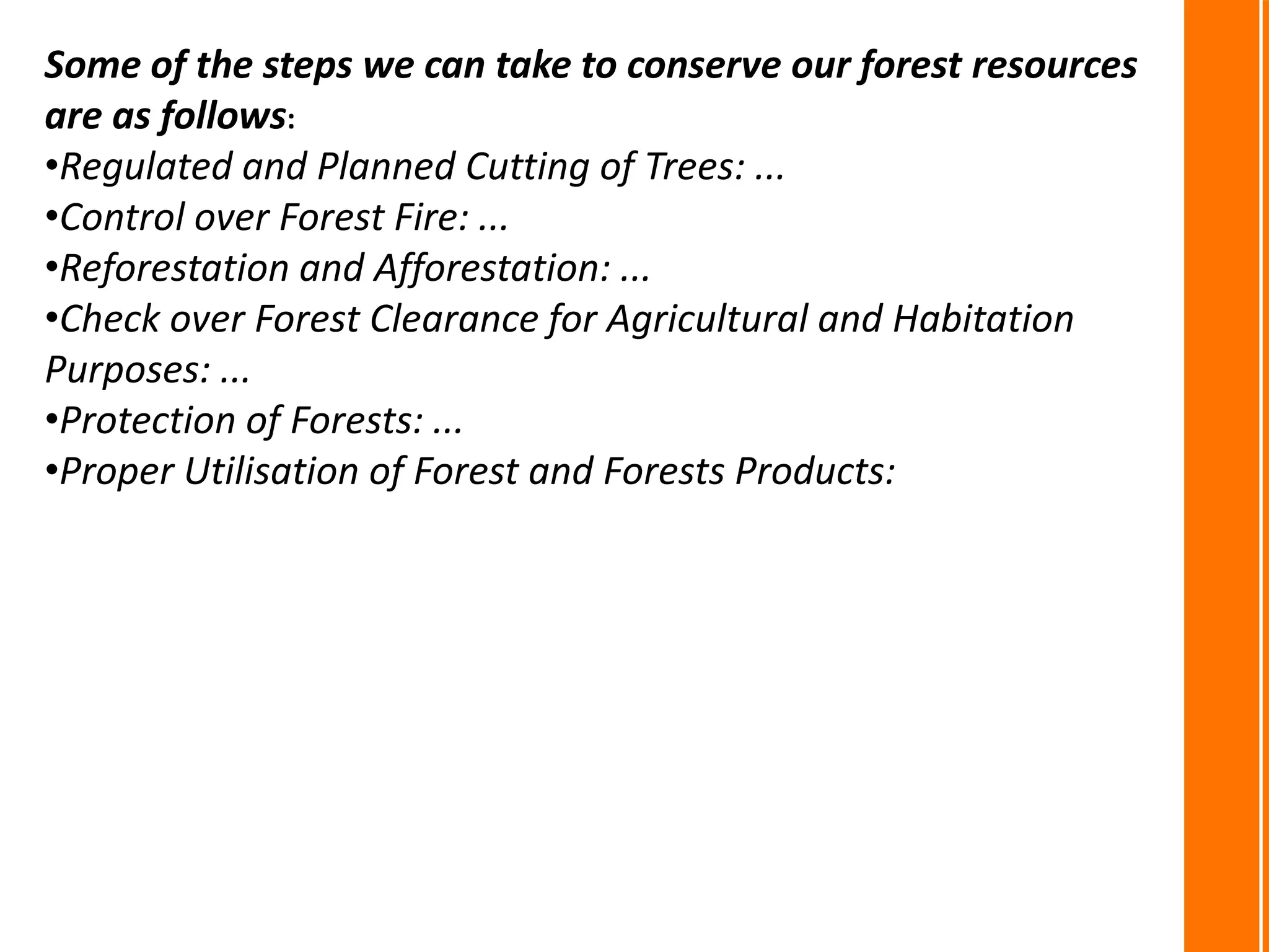 Forest conservation | PPTX