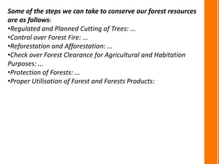 Forest conservation | PPTX