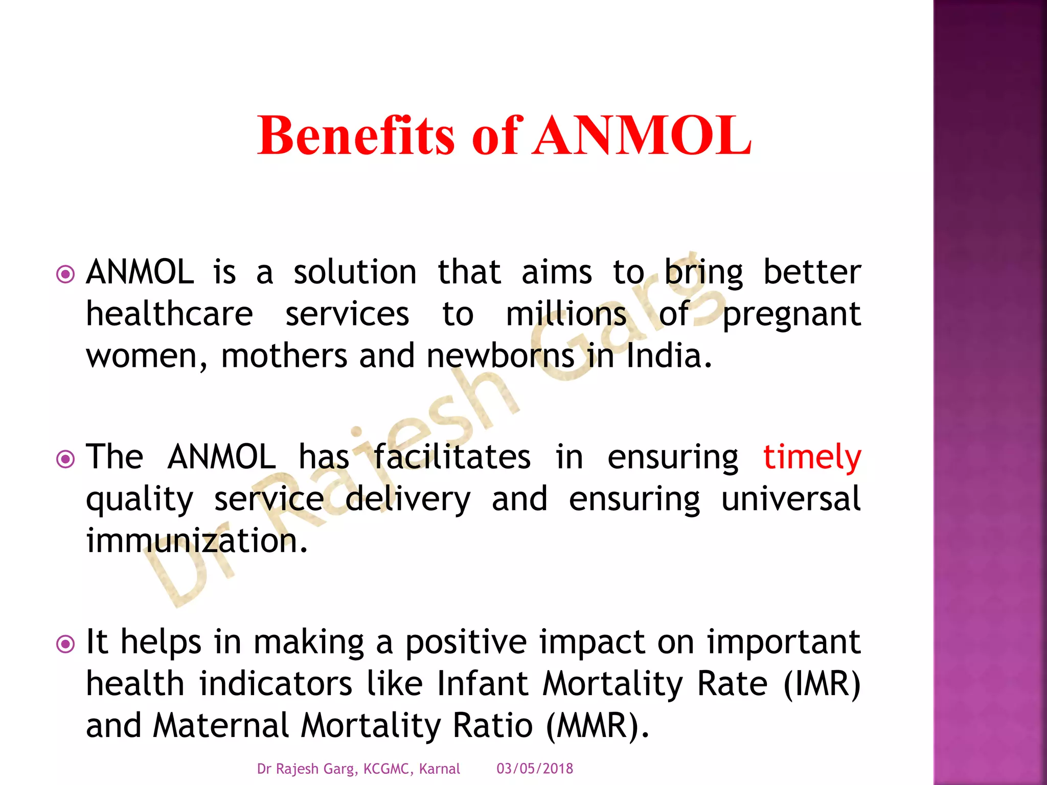 ANM online (ANMOL Tab for Health workers) by Dr Rajesh Garg ,KCGMC ...