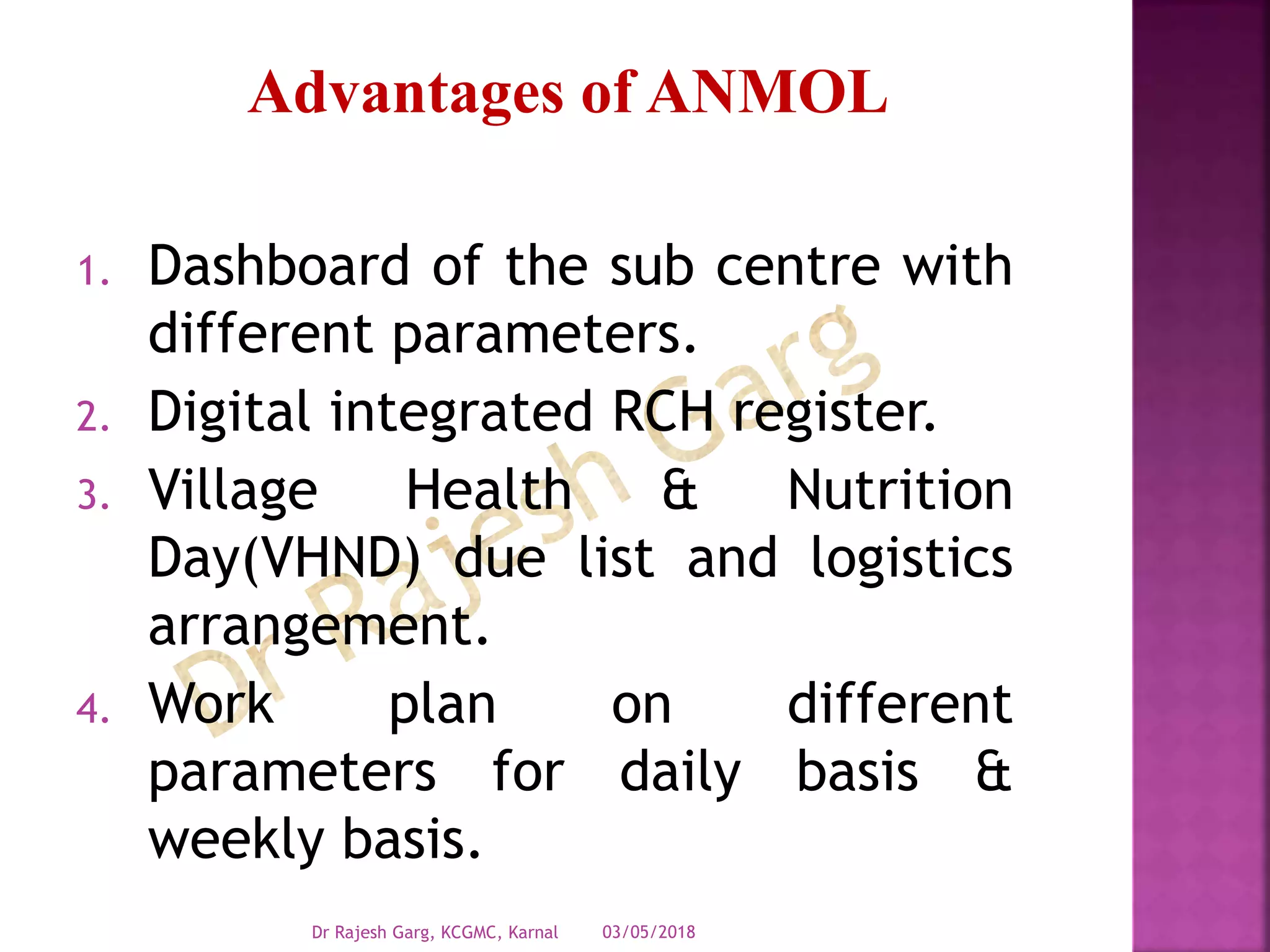 ANM online (ANMOL Tab for Health workers) by Dr Rajesh Garg ,KCGMC ...