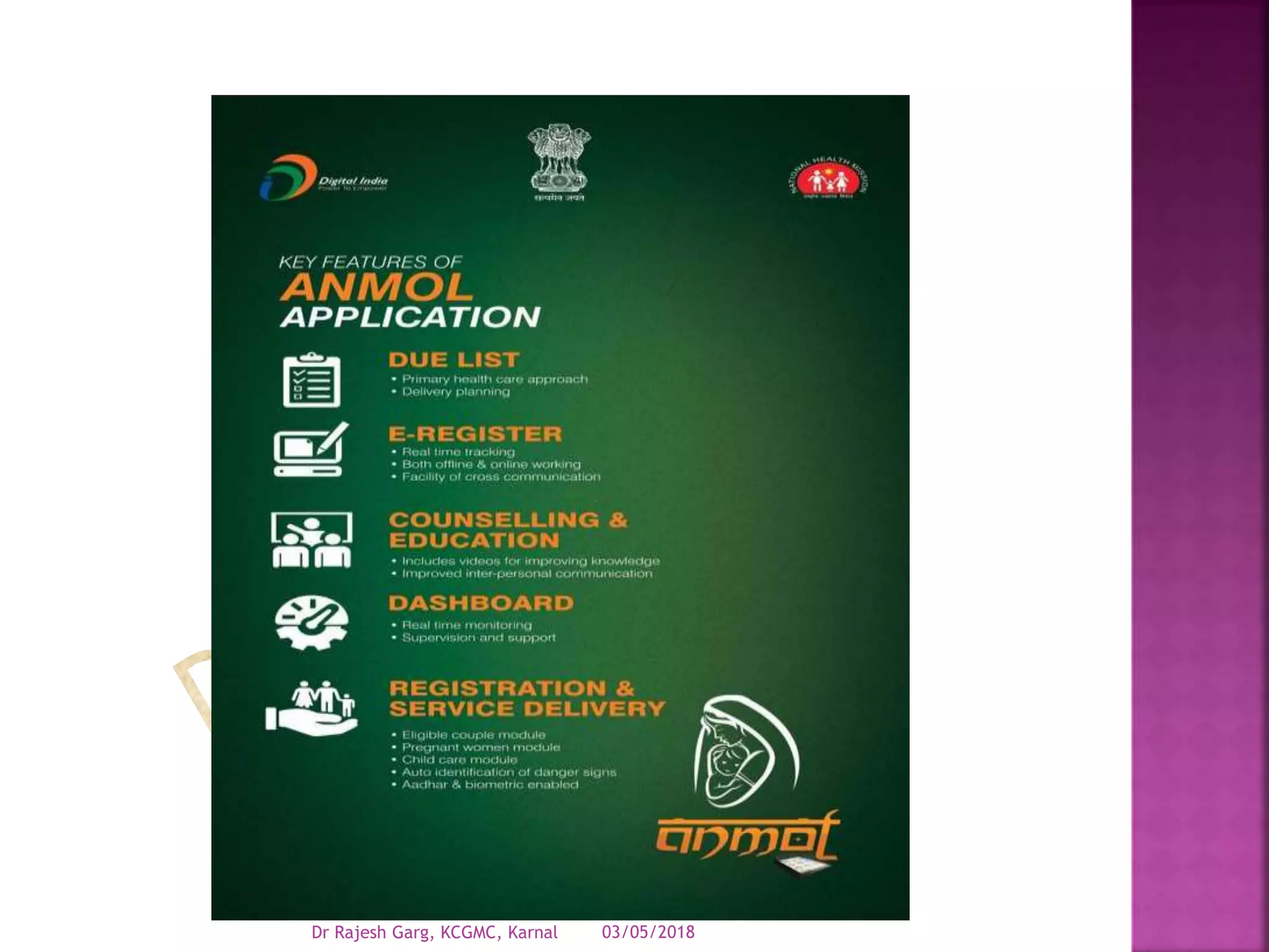 ANM online (ANMOL Tab for Health workers) by Dr Rajesh Garg ,KCGMC ...