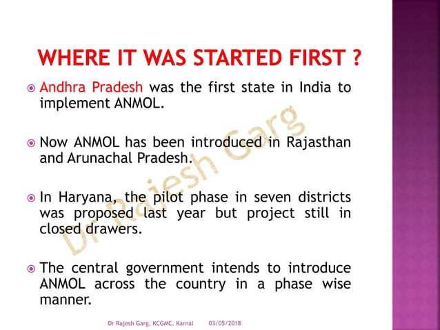 ANM online (ANMOL Tab for Health workers) by Dr Rajesh Garg ,KCGMC ...