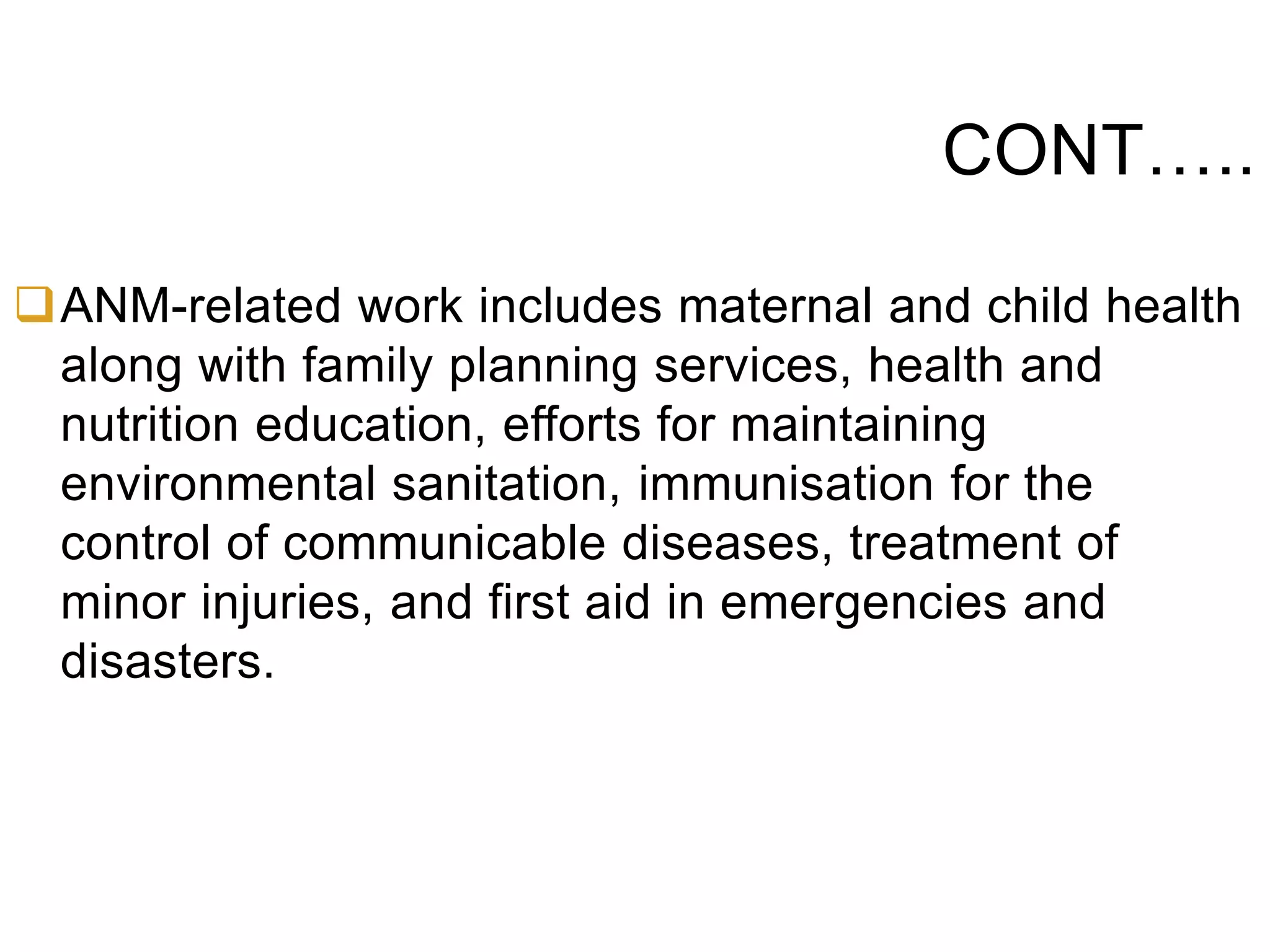 ANM (Auxiliary nurse midwife) | PPTX