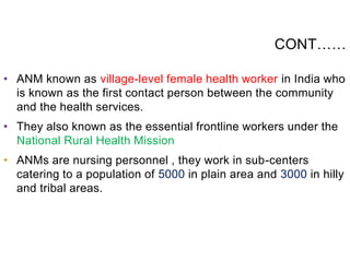 ANM (Auxiliary nurse midwife) | PPTX