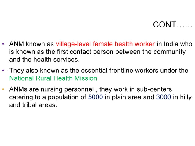 ANM (Auxiliary nurse midwife) | PPTX