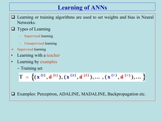 Artificial Neural Networks-Supervised Learning Models | PPT
