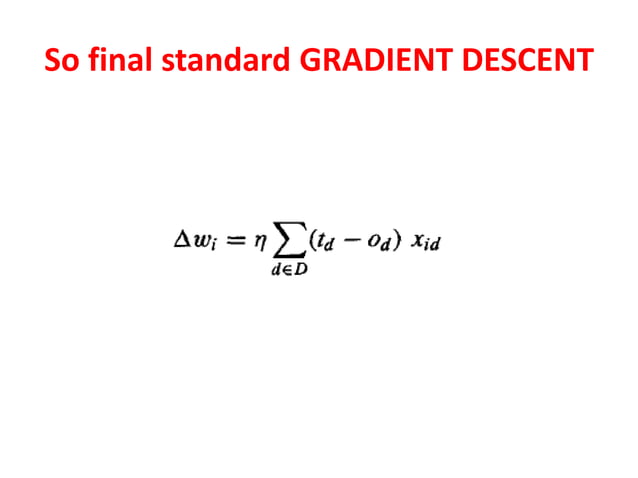 Derivation of the gradient descent rule. | PDF