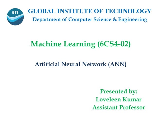Artificial Neural Network (ANN) Basic | PPT