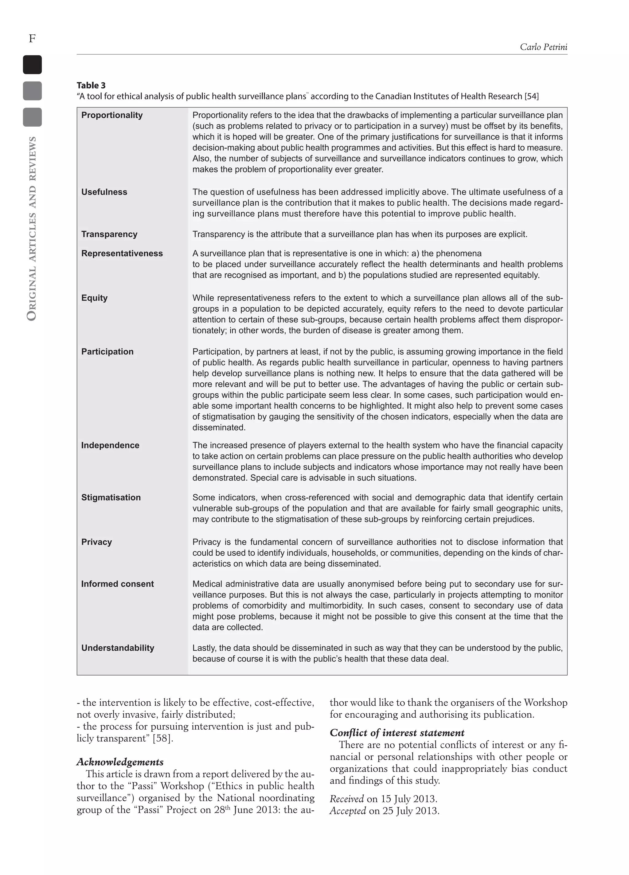 Ethics in public health surveillance | PDF