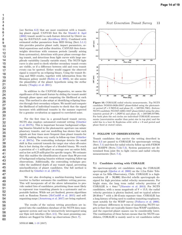 The Next Generation Transit Survey (NGTS) | PDF