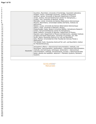 The Next Generation Transit Survey (NGTS) | PDF
