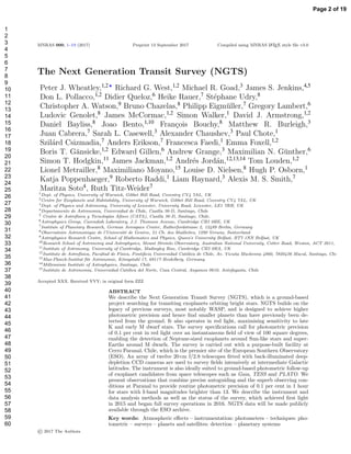 The Next Generation Transit Survey (NGTS) | PDF