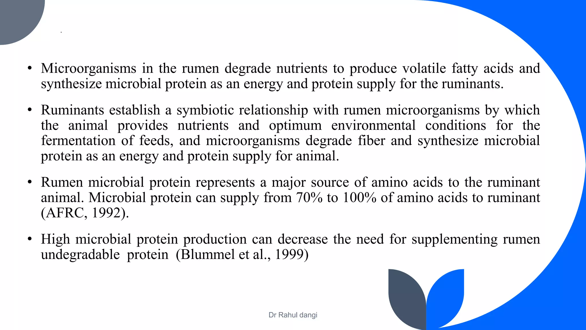 ANN 601 Dynamics Of Microbial Protein Synthesis In The Rumen.pptx | PPTX