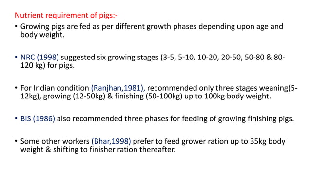 Feeding of Swine | PPTX