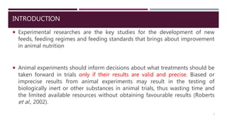 Experimental design and statistical power in swine experimentation: A ...