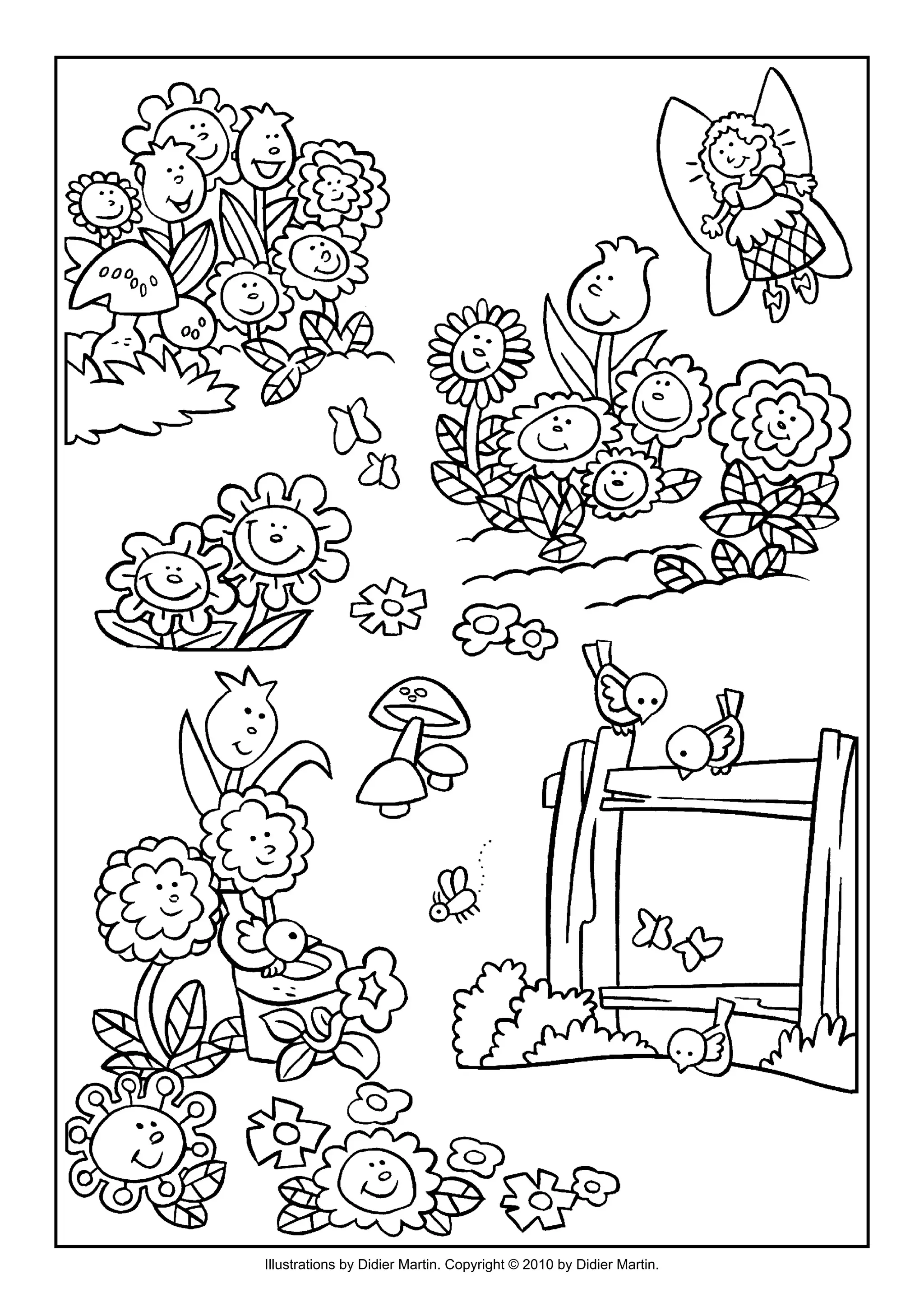 Coloring Book: Anna and the Flower Garden | PDF