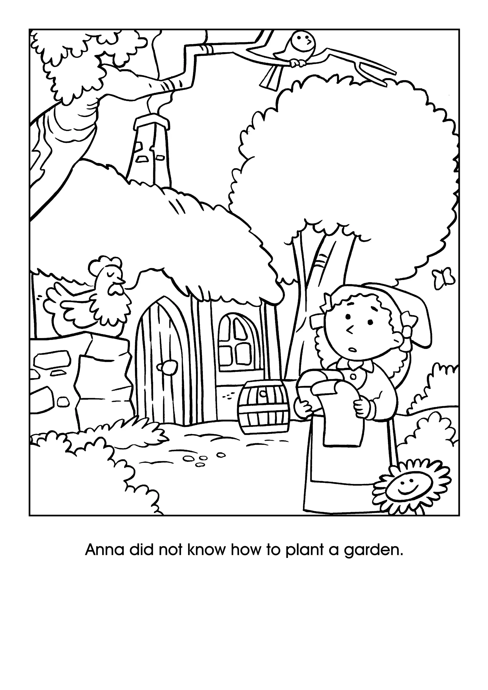 Coloring Book: Anna and the Flower Garden | PDF