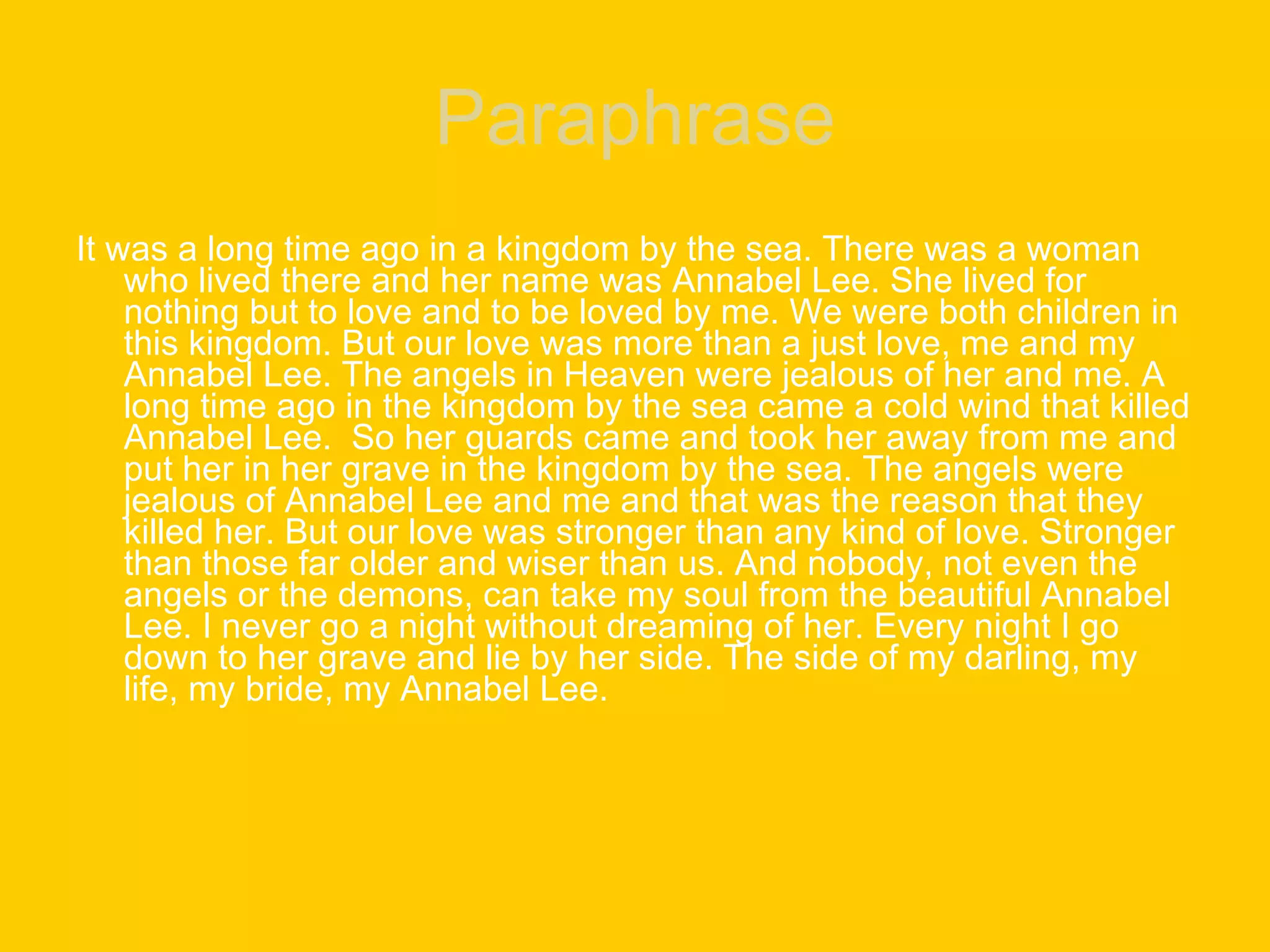 Annabel Lee | PPT