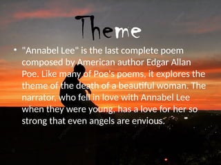 Annabella Lee G2 PPT this is a ppt ased on a horrorr stury | PPT