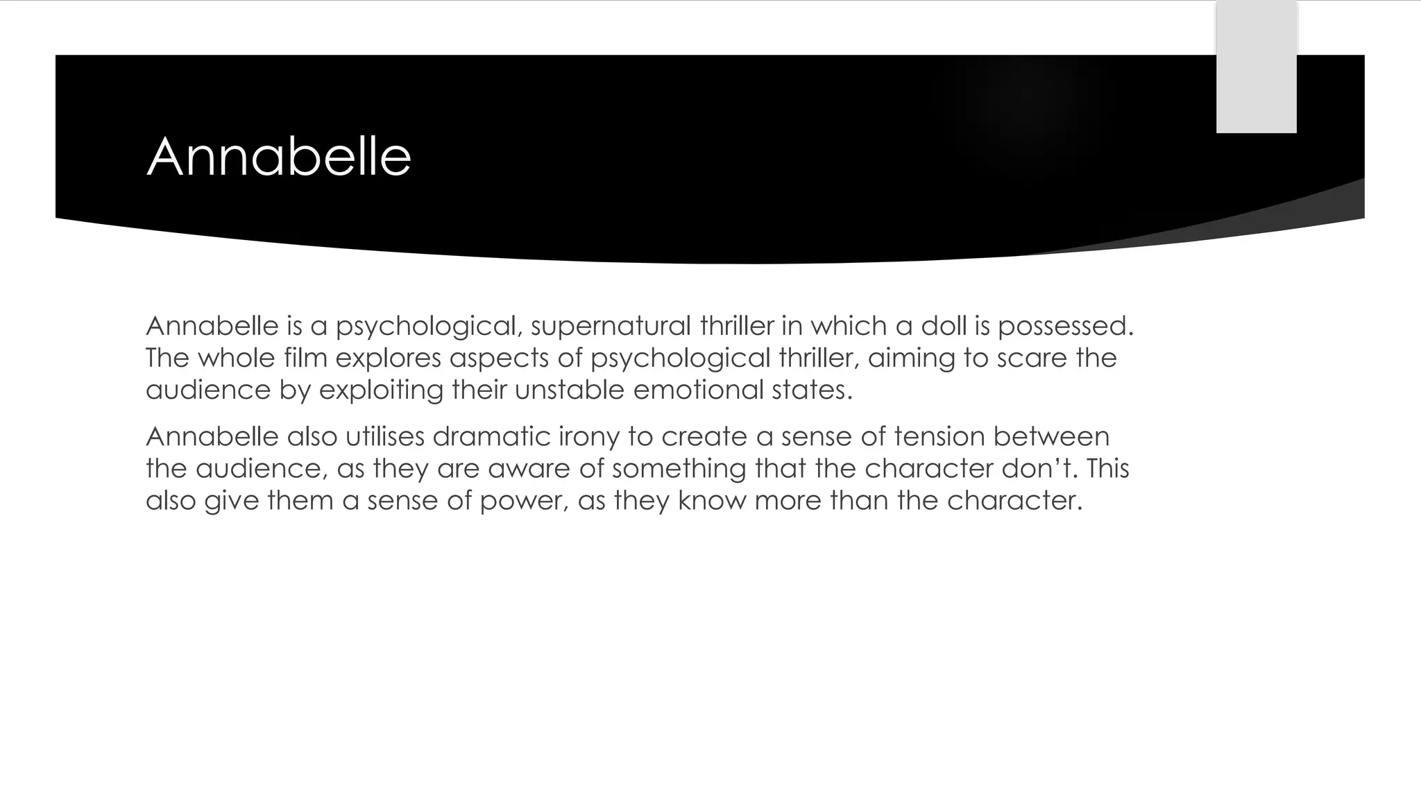 Annabelle Review | PPTX | Horror | Genres
