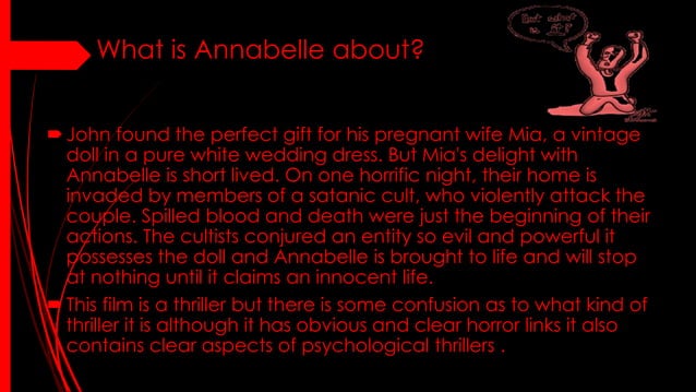Annabelle | PPTX | Horror | Genres