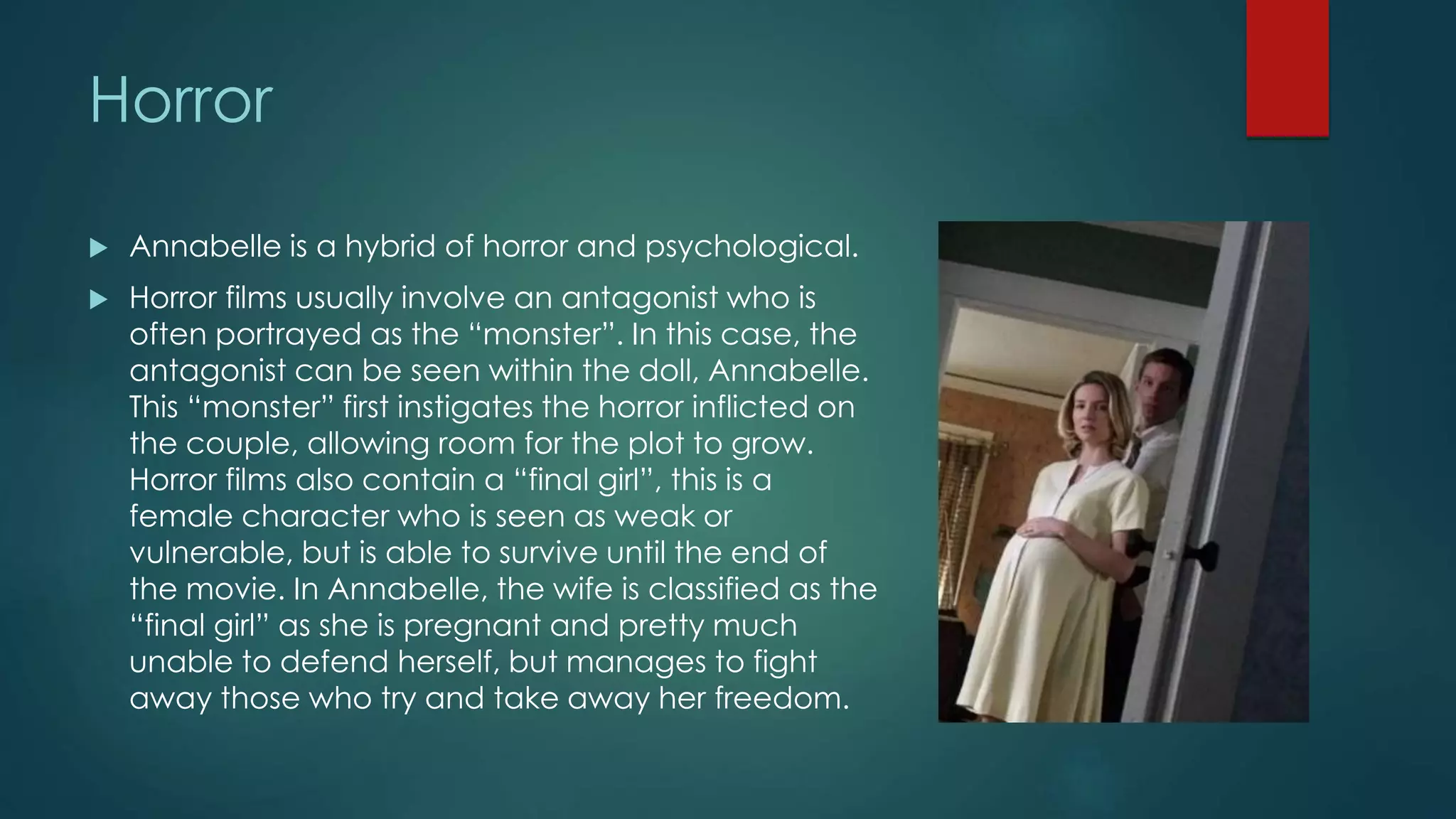 Annabelle analysis | PPTX | Horror | Genres