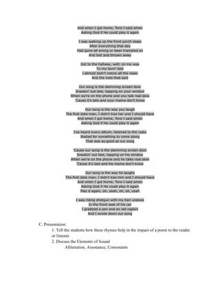 Lesson plan in Literature Annabel Lee | DOCX