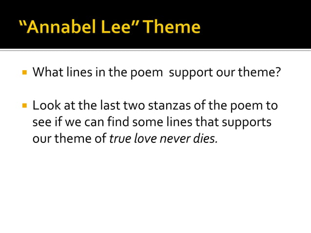 Annabel lee | PPTX | Poetry | Books and Literature