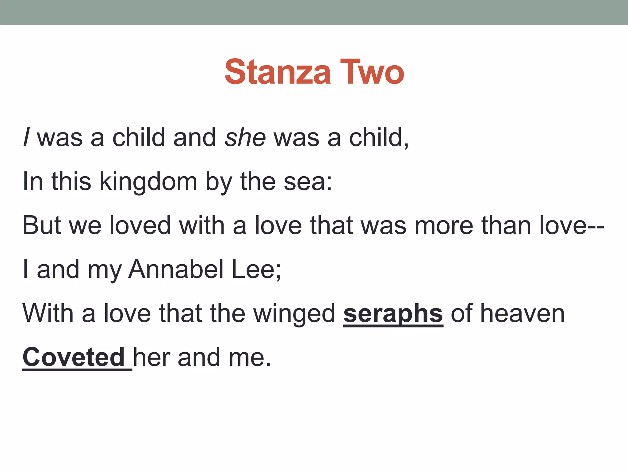 Annabel Lee by Edgar Allan Poe-Close Read | PPTX