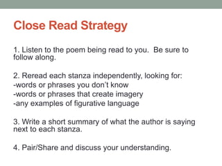 Annabel Lee by Edgar Allan Poe-Close Read | PPTX