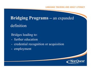 2010 ALLIES Learning Exchange: Anna DeLuca - Bridging Programs | PDF