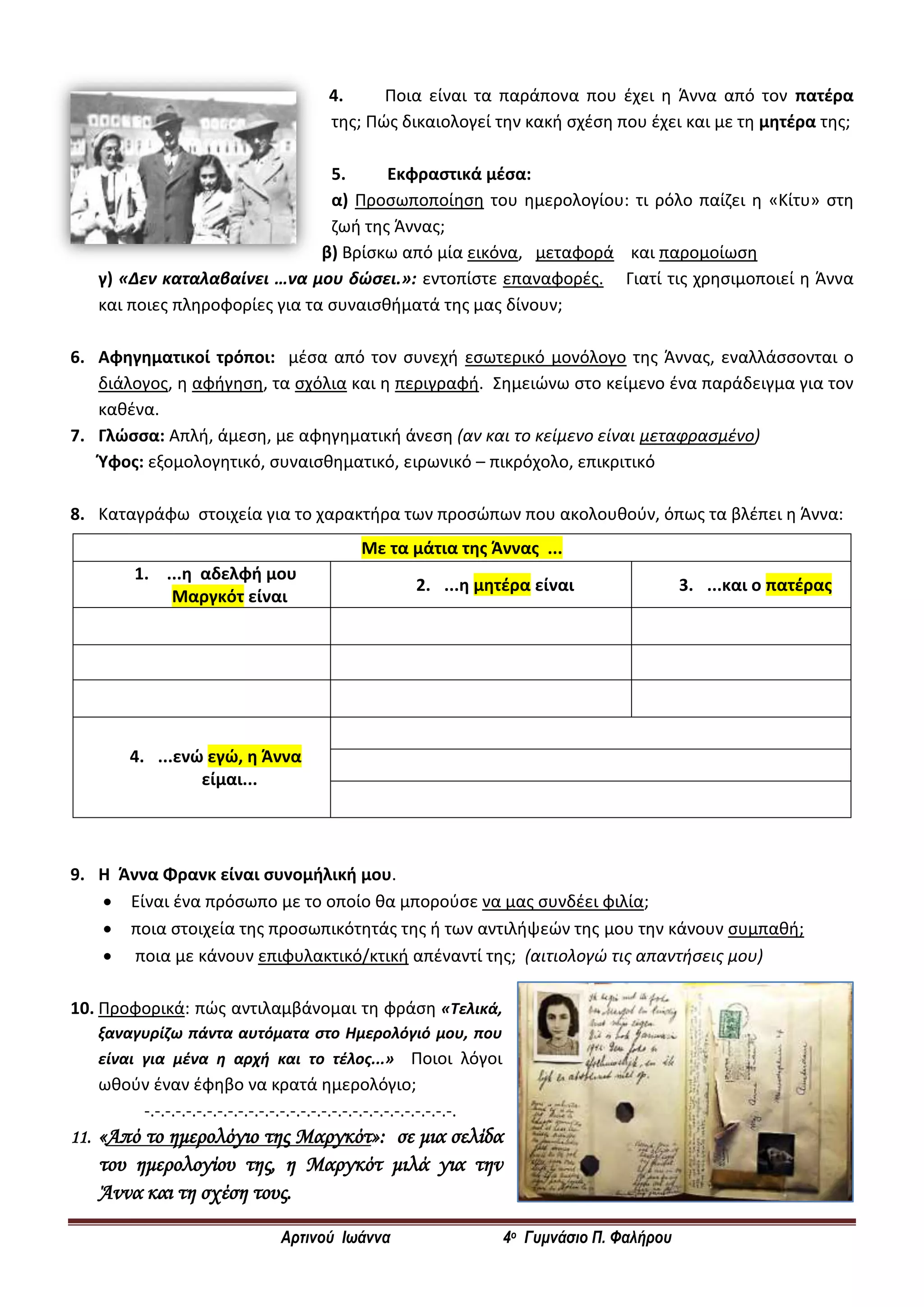 Το ημερολόγιο της Άννας Φρανκ (2018) | PDF