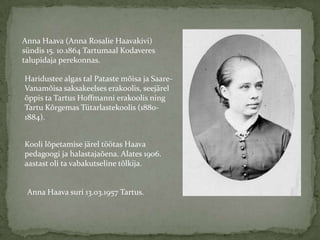 Anna Haava | PPT