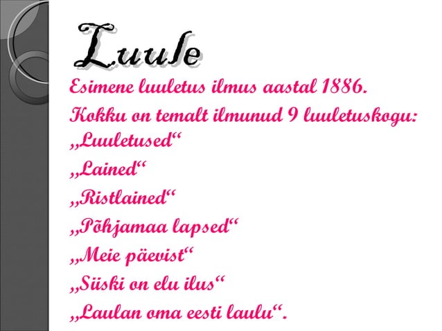 Anna Haava elulugu | PPT