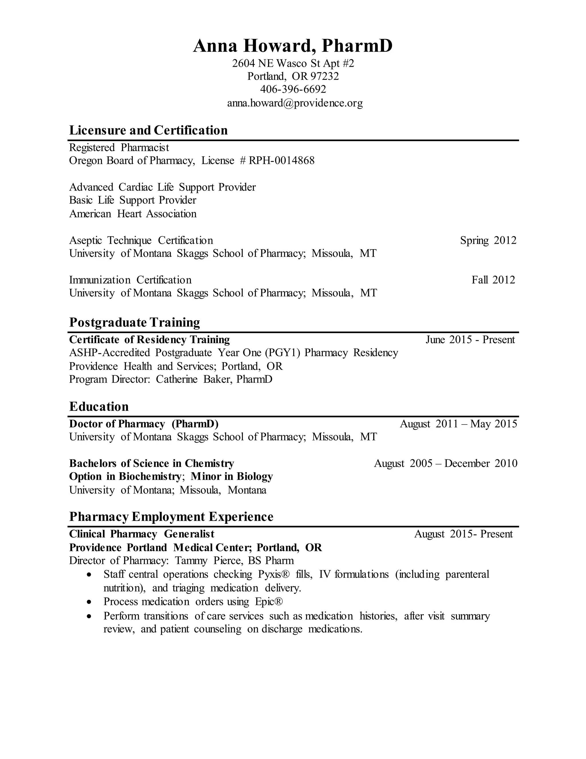 Anna howard cv 2015.11