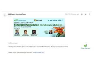 IEEE Future Tech Forum Roundtable: | PDF