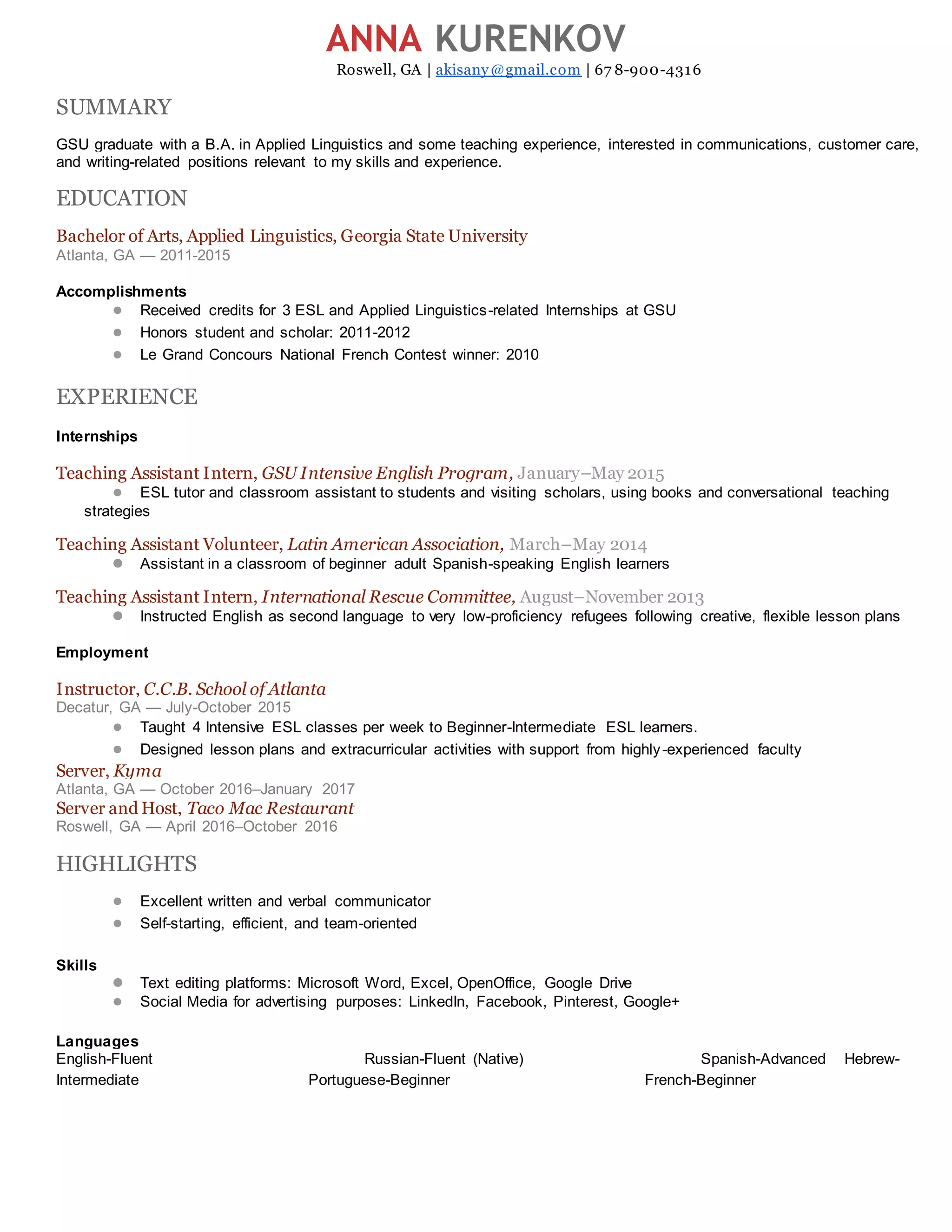 Anna K. resume | DOCX